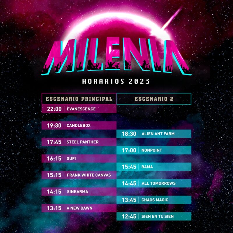 Chile: Todo listo para el festival MILENIA. Estos son los horarios ...